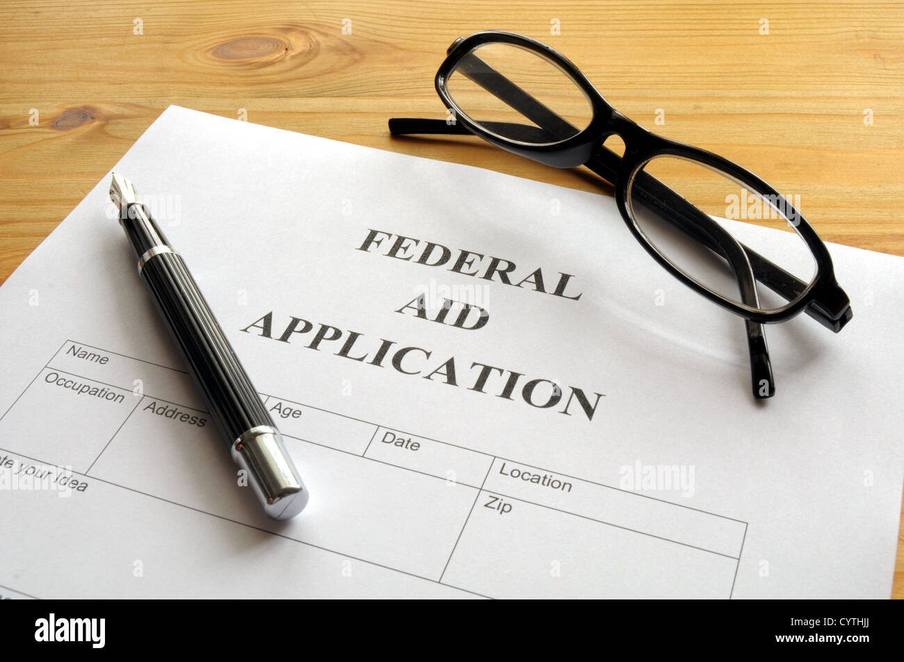 Federal financial aid form hi-res stock photography and images - Alamy