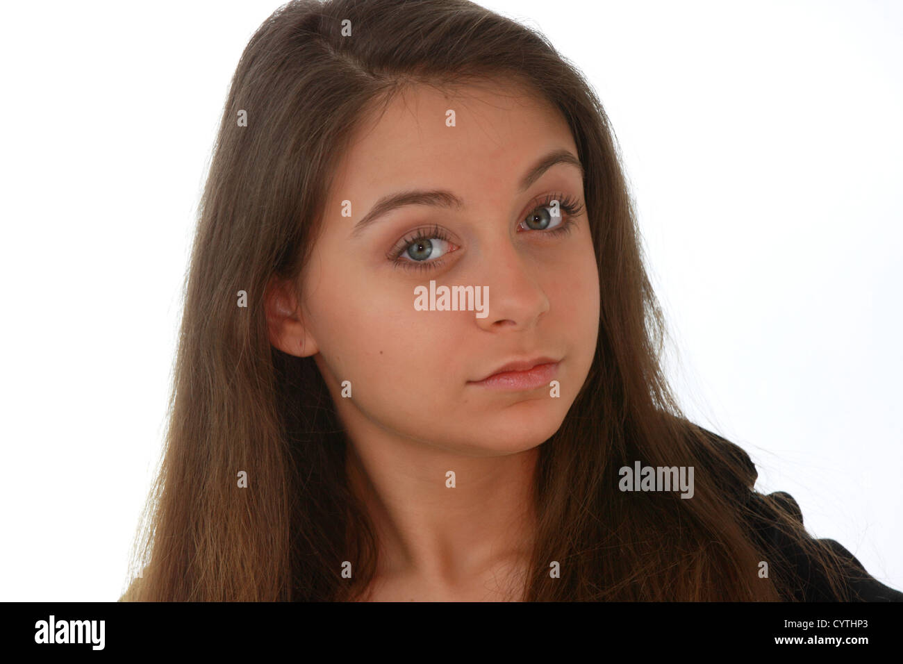 Teen portrait isolated on white background Stock Photo - Alamy