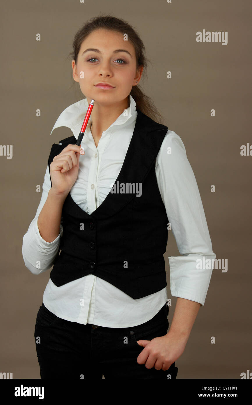 Student girl portrait Stock Photo - Alamy
