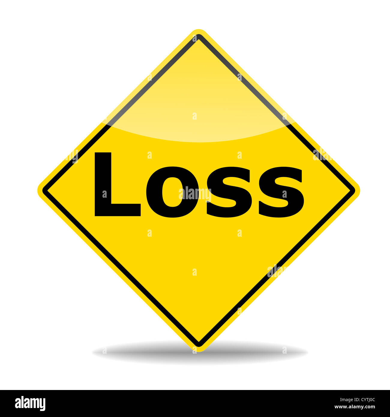 earnings or profit and loss sign isolated on white background Stock ...