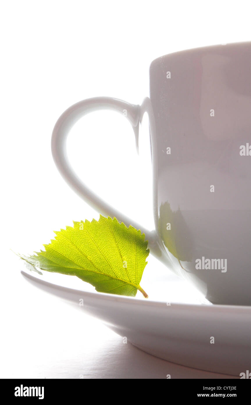cup and copyspace showing cafe tea or beverage concept Stock Photo - Alamy