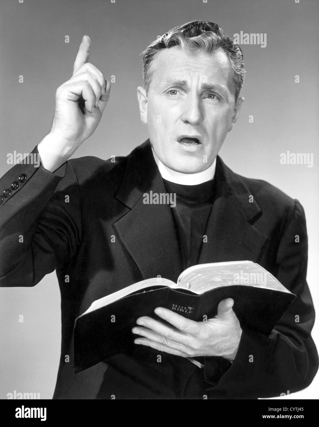 Portrait of minister preaching Stock Photo - Alamy