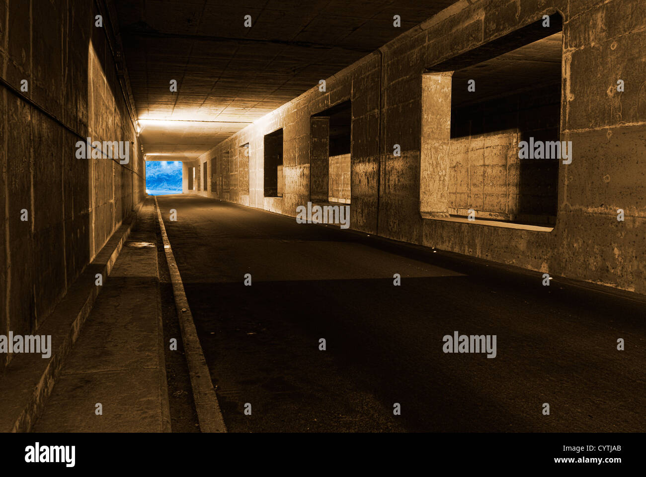 It's a tunnel with weak light Stock Photo - Alamy