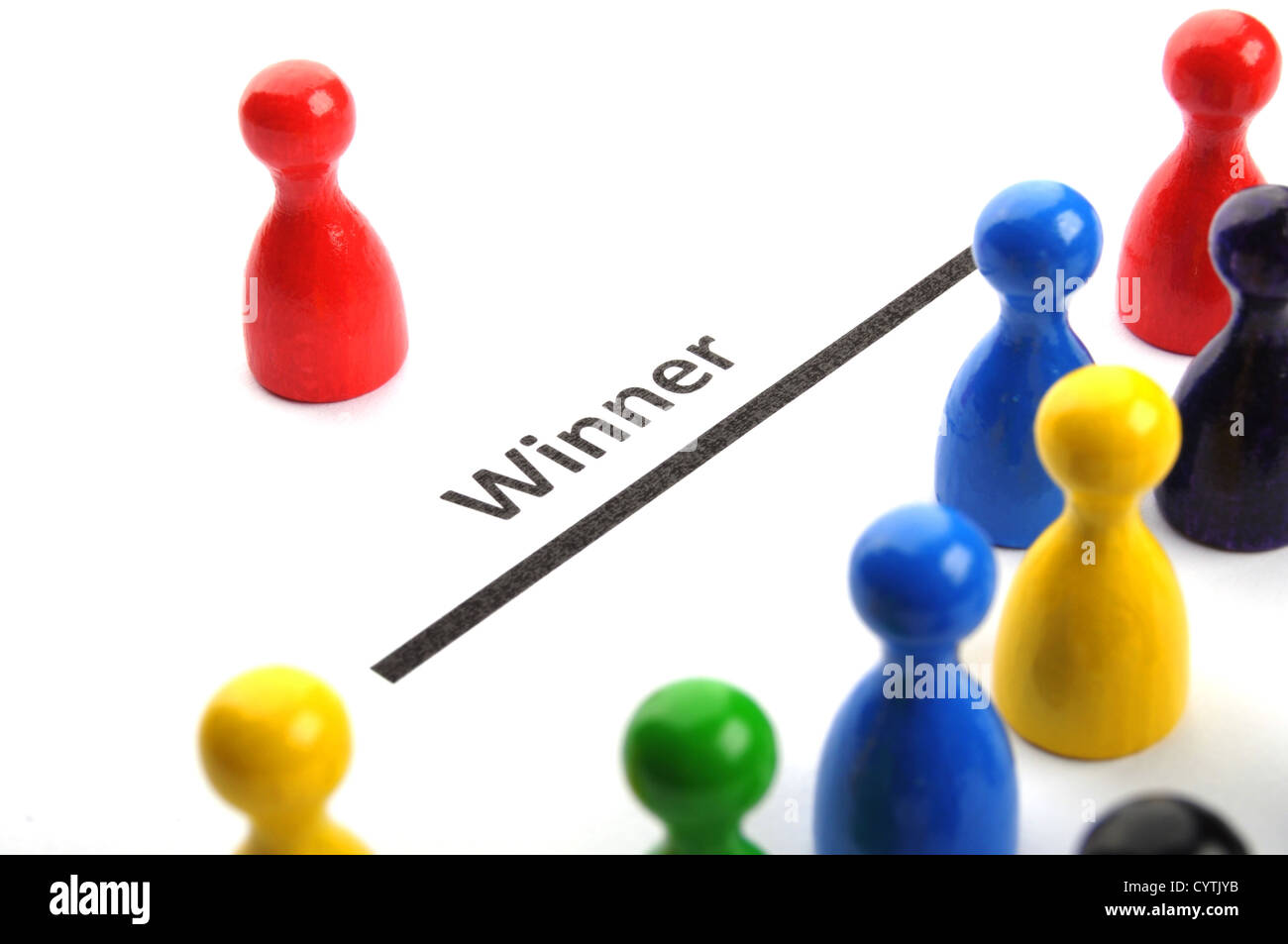 business success or winner concept with pawns on white Stock Photo - Alamy