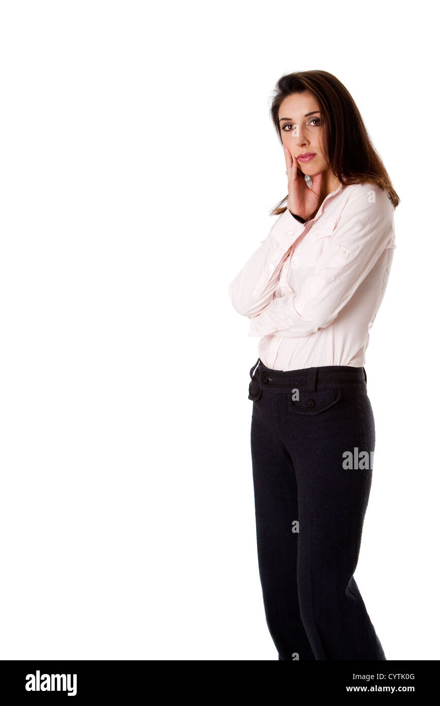 Female is standing stand Cut Out Stock Images & Pictures - Alamy