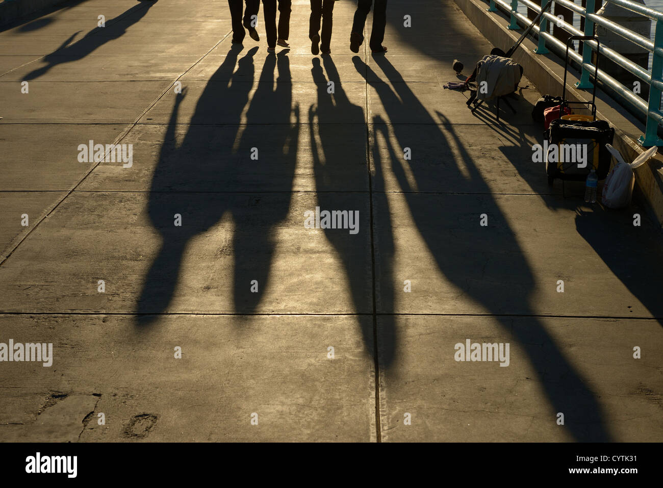 shadows on california pier Stock Photo - Alamy