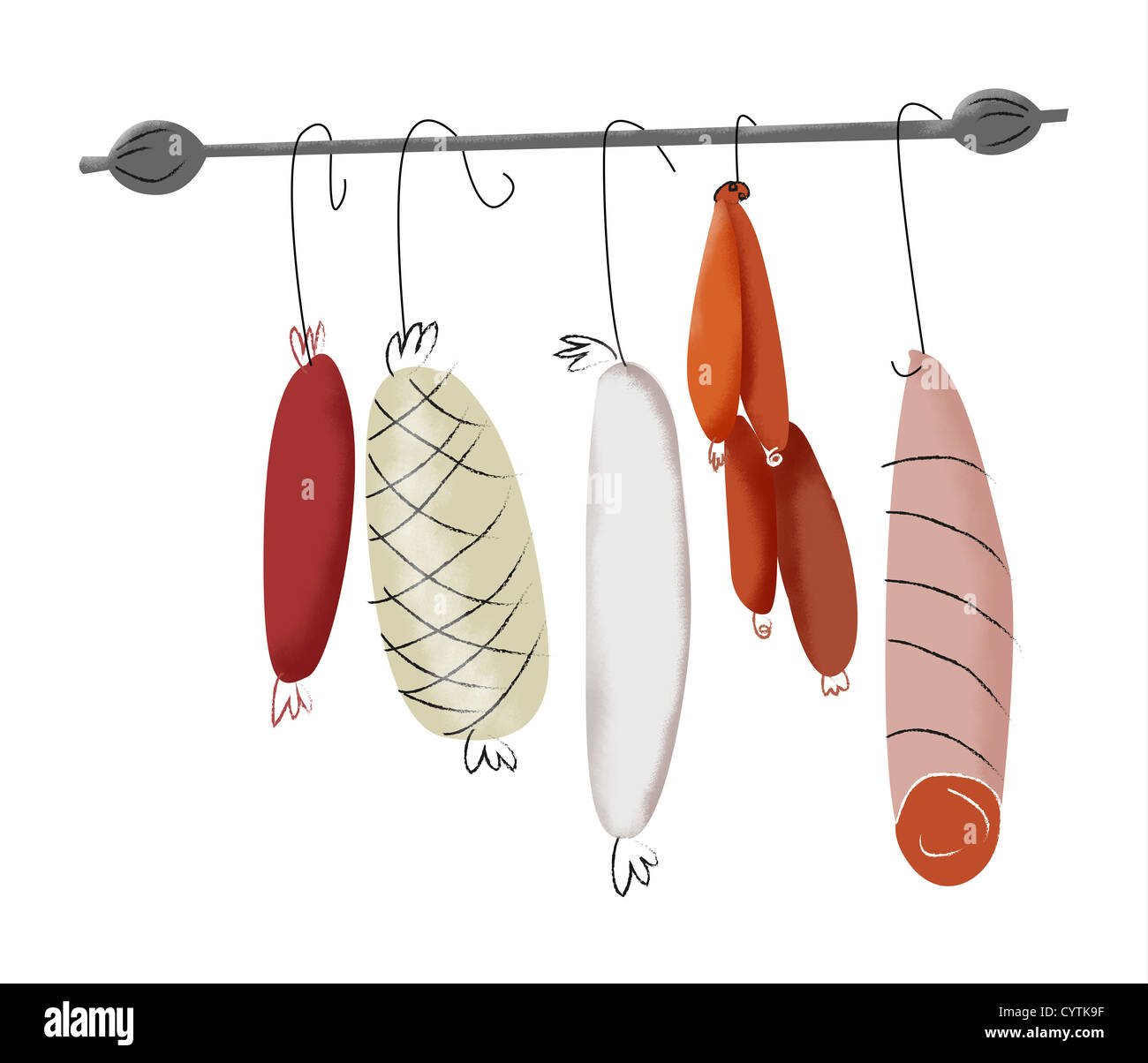 Hanging Meat Drawing