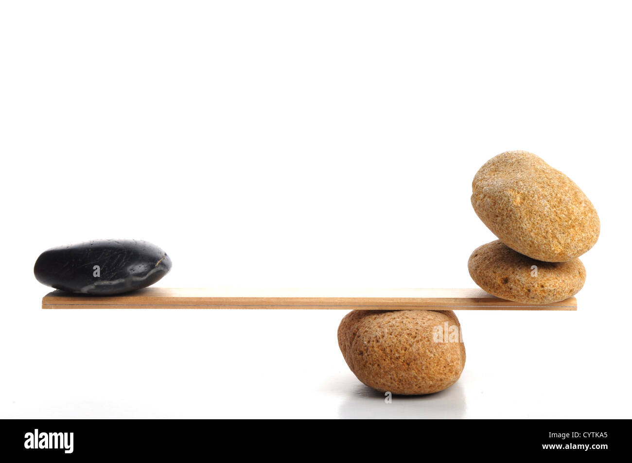 zen stone scales isolated on white background showing spa Stock Photo ...