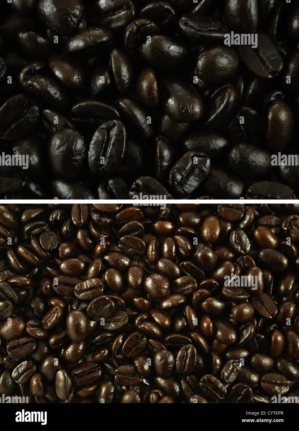 Close up of coffee beans with two zooms Stock Photo - Alamy