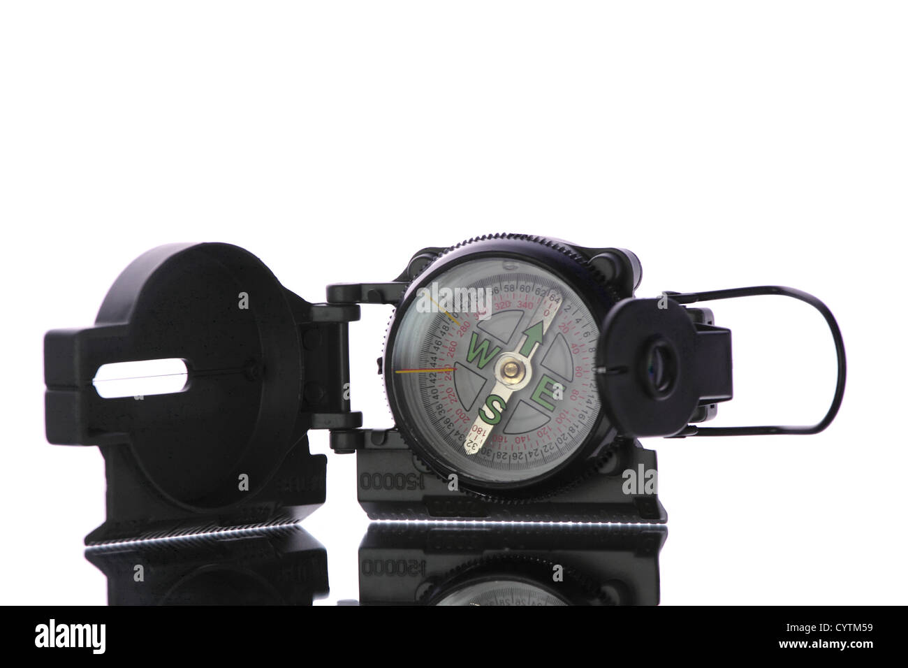 Antique brass compass on map hi-res stock photography and images - Alamy