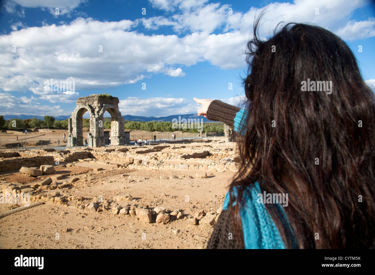 ancient roman city of caparra in caceres extremadura spain Stock Photo ...