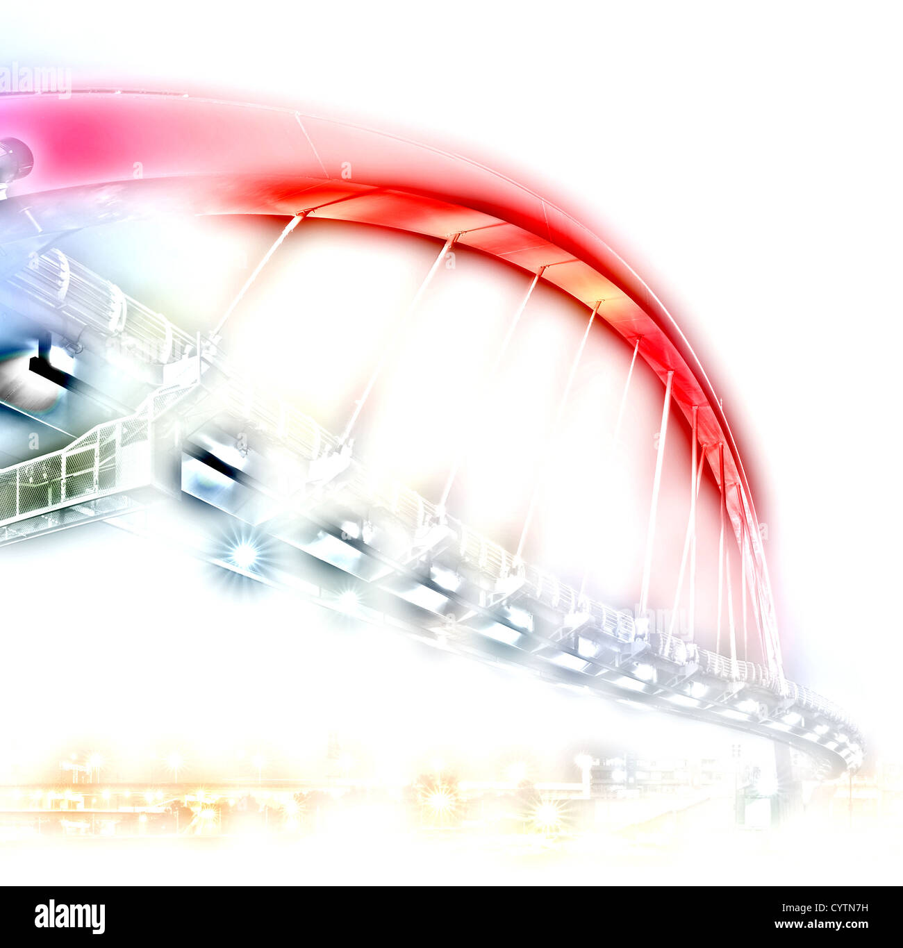 It is beautiful and colorful bridge drawing in white background Stock ...