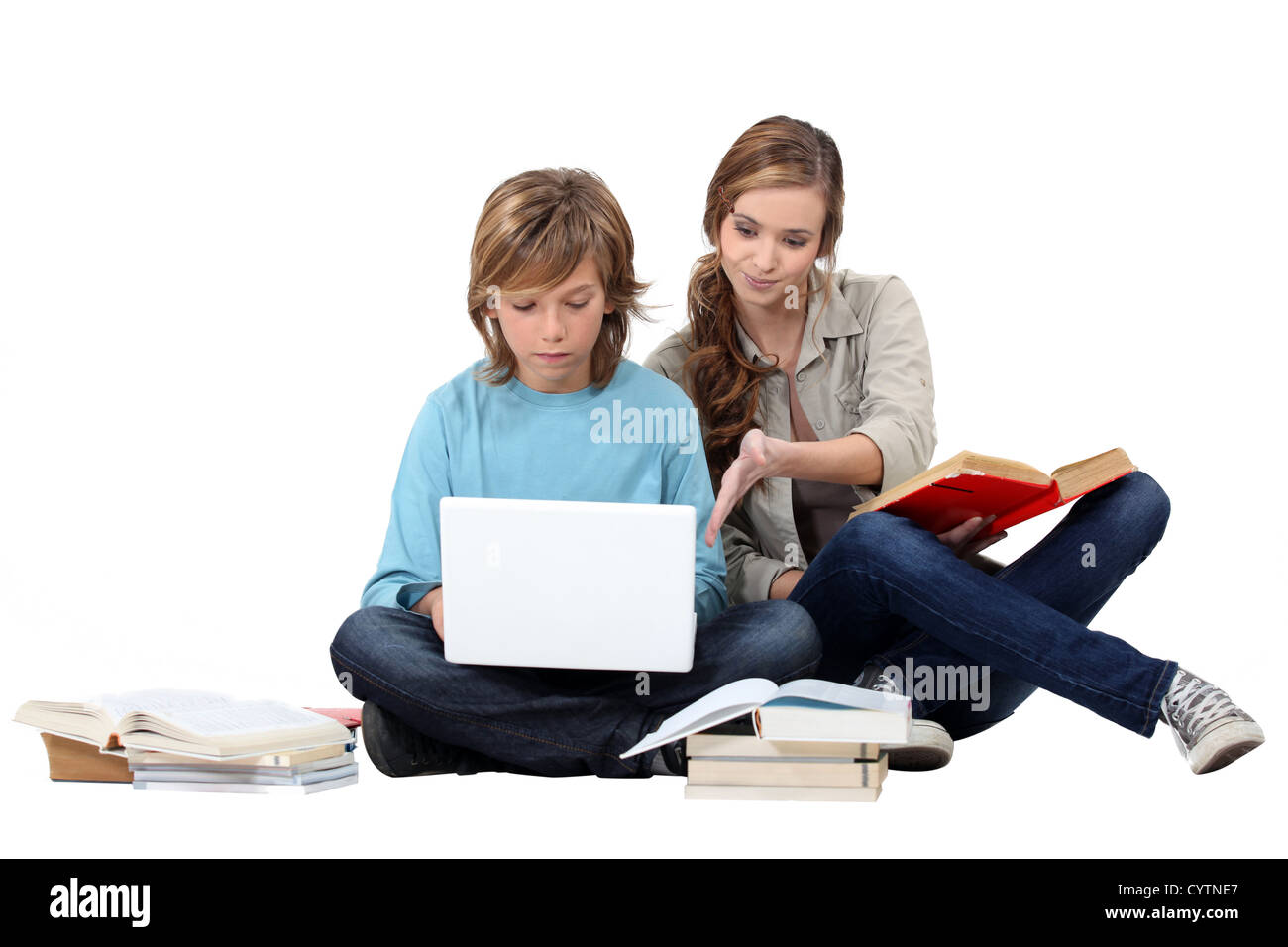 Computer room student exam Cut Out Stock Images & Pictures - Alamy