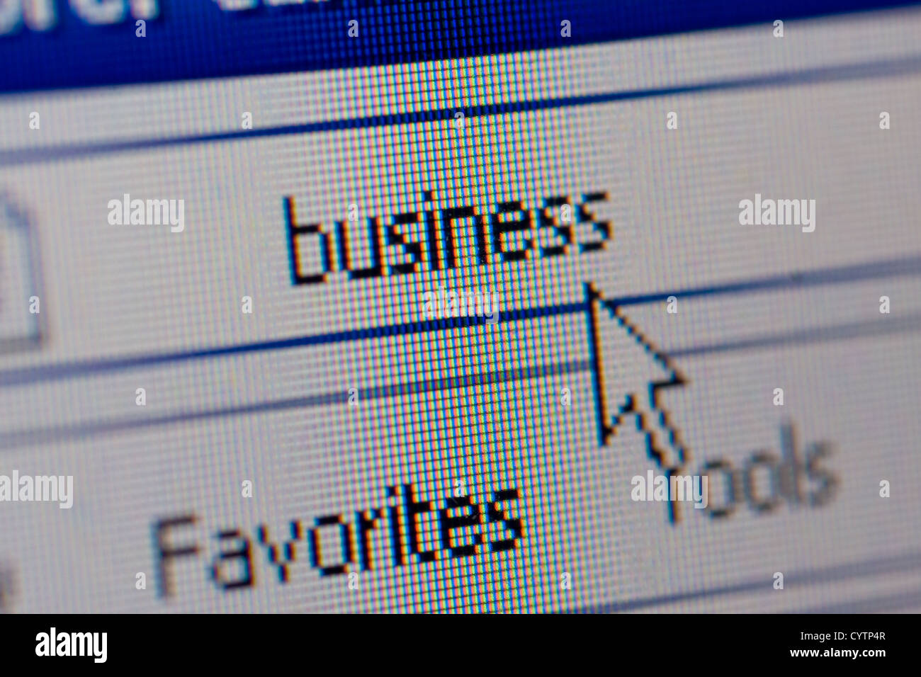 Closeup of internet business url address with an arrow using shallow ...