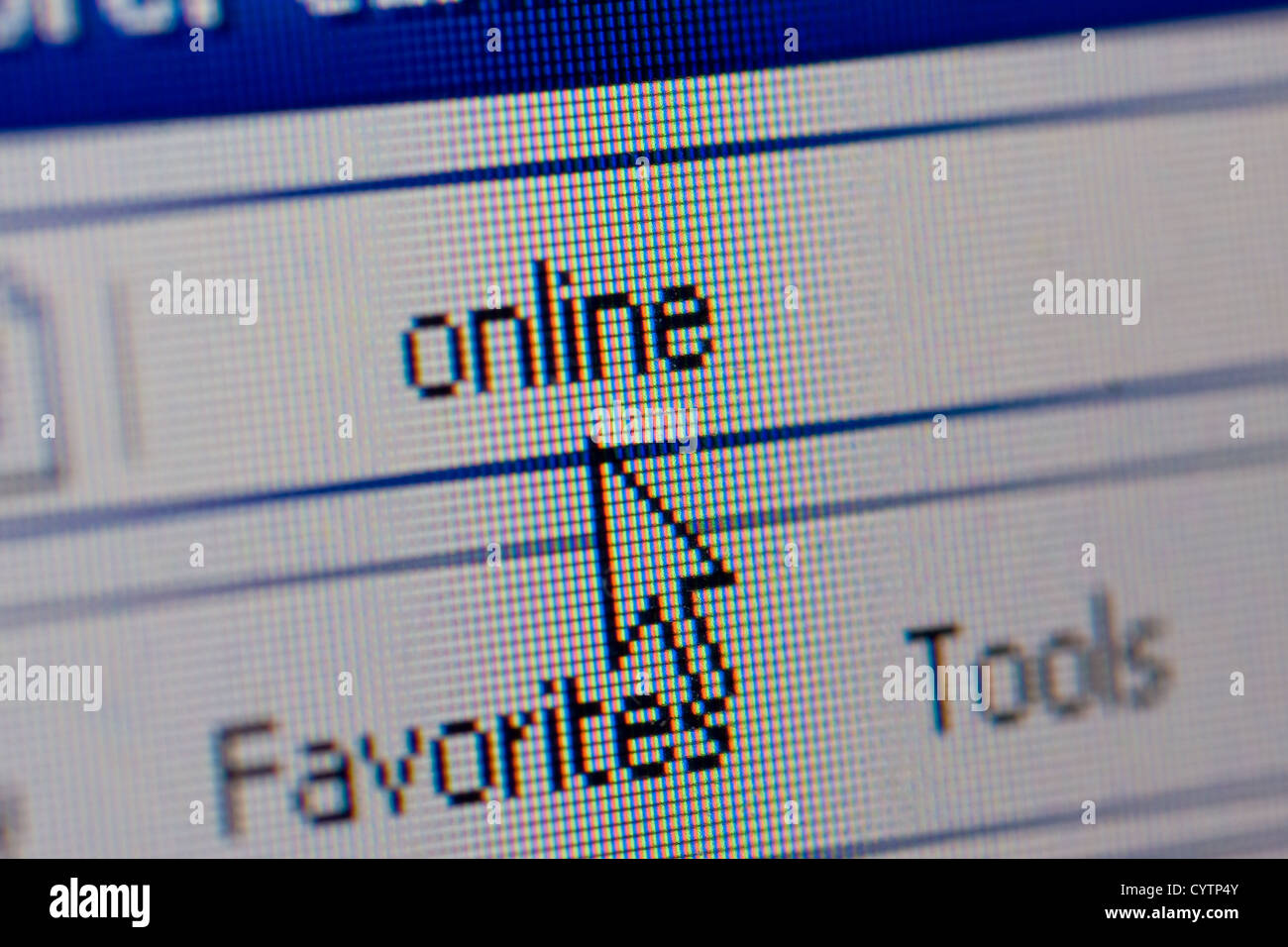 Closeup of internet online url address with an arrow using shallow dof ...
