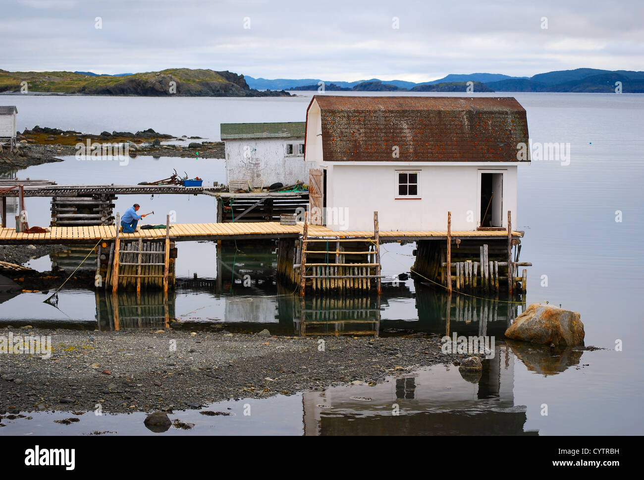 Newfoundland fishing stages hi-res stock photography and images - Alamy