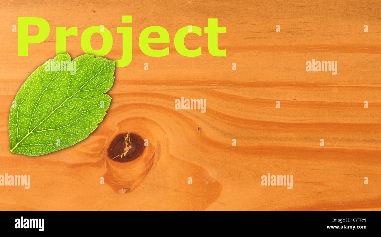 project concept with word on nature still life Stock Photo - Alamy