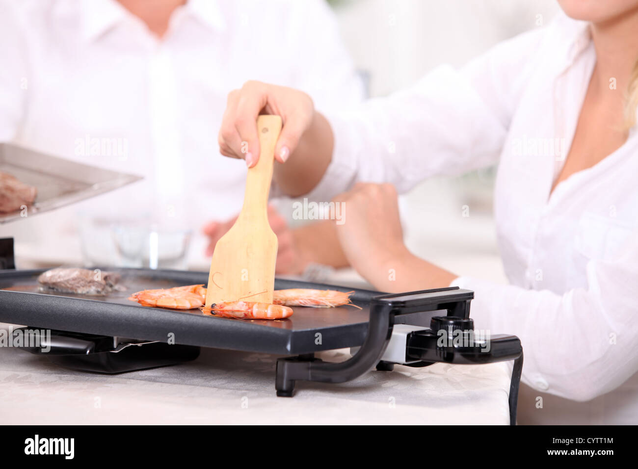 Girl turn plate fast food hi-res stock photography and images - Alamy