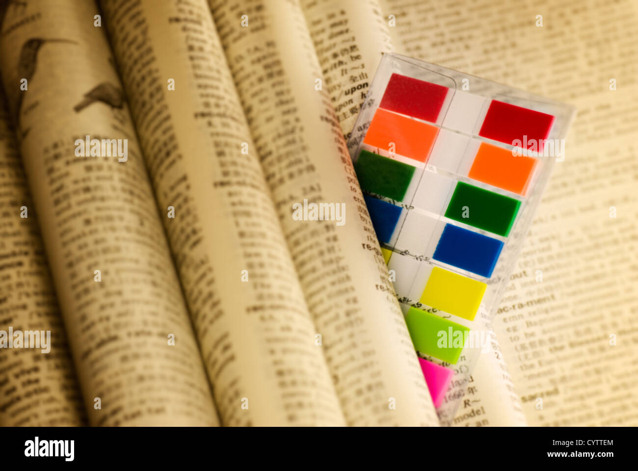 The tags and stickers are useful tools to remind something Stock Photo ...