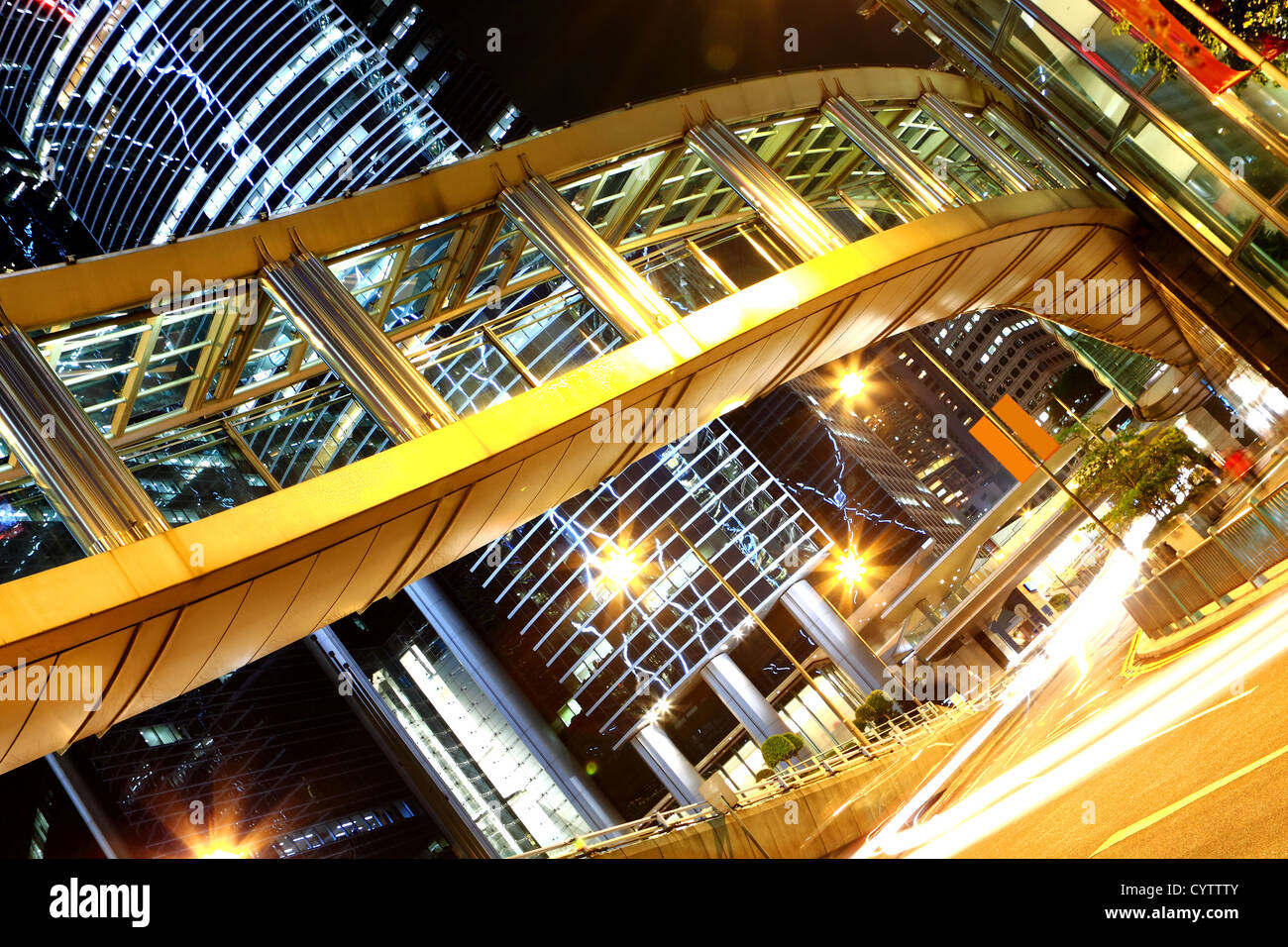 modern city at night Stock Photo - Alamy