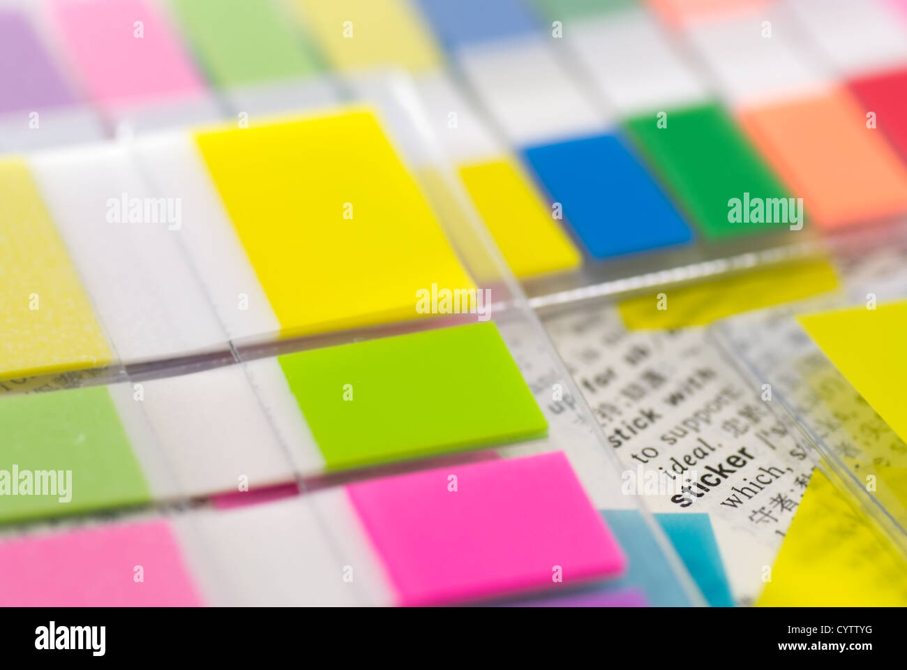 The tags and stickers are useful tools to remind something Stock Photo ...