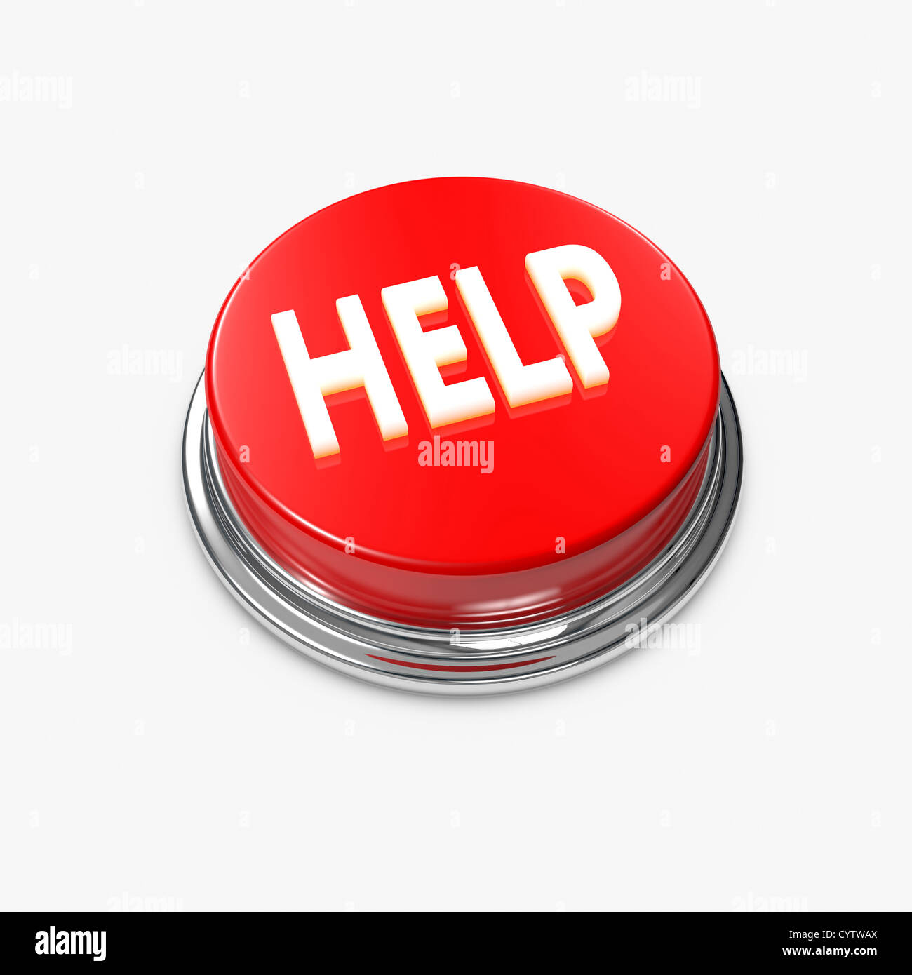 A Red Alert Button with the caption Help Stock Photo - Alamy