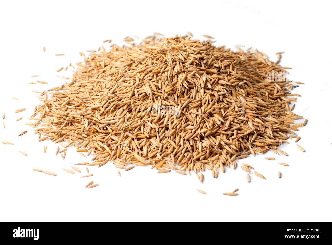 poured oat on white background Stock Photo - Alamy