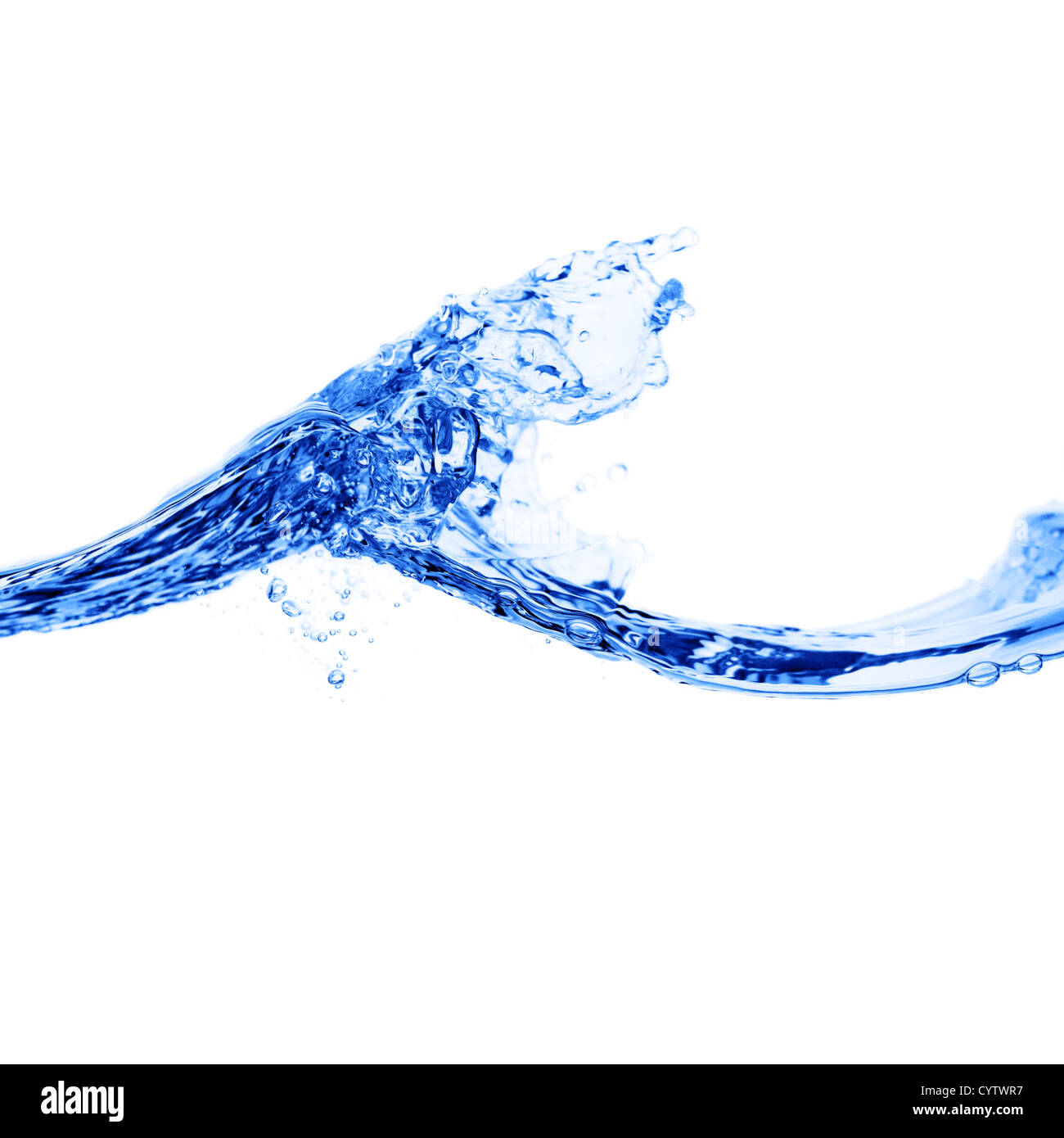 Crisp, clean, blue water photographed against a white background Stock ...