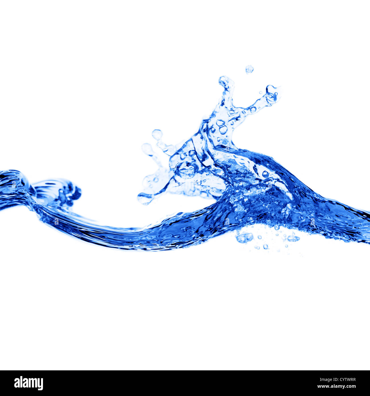 Crisp, clean, blue water photographed against a white background Stock ...