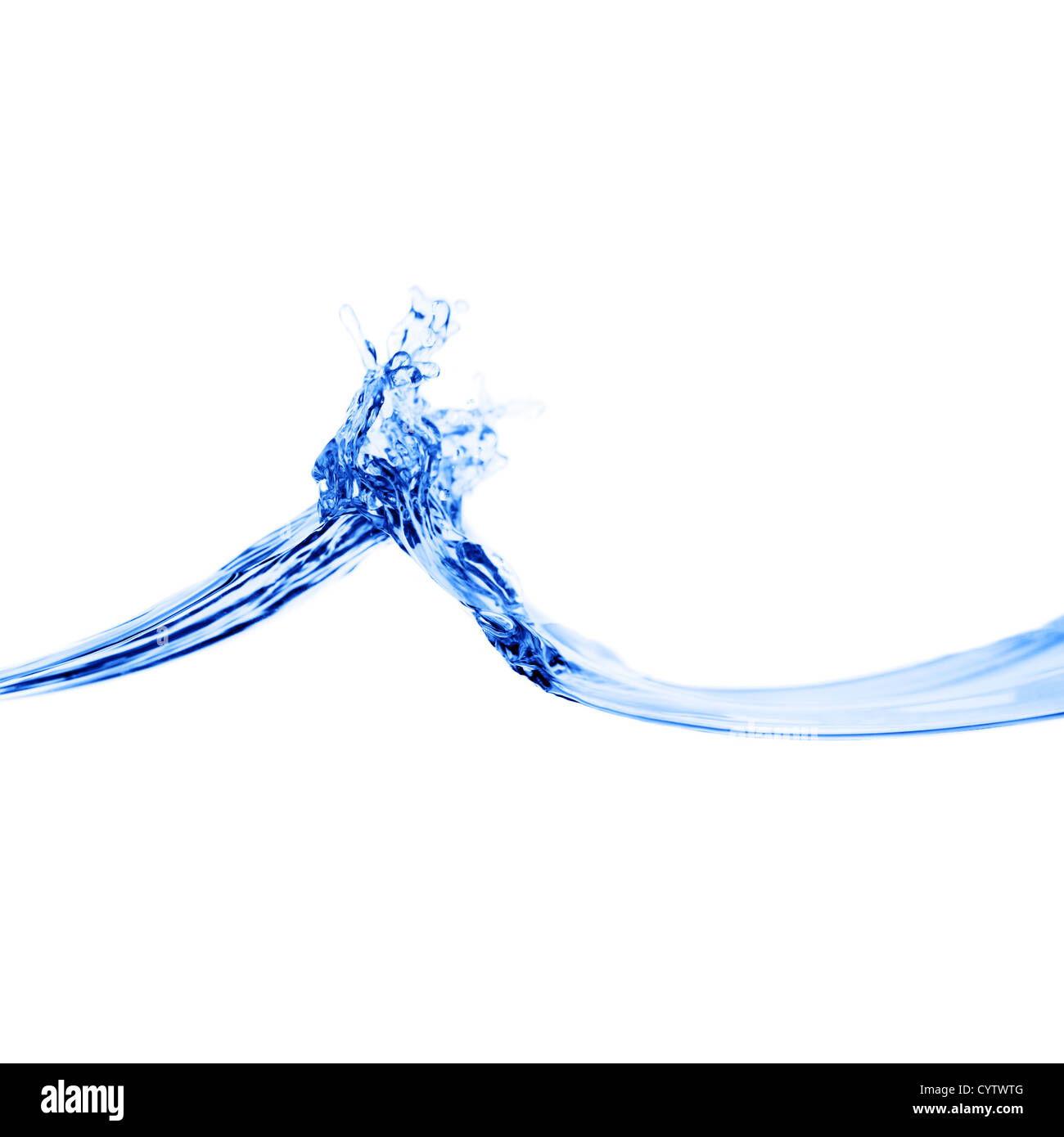 Crisp, clean, blue water photographed against a white background Stock ...