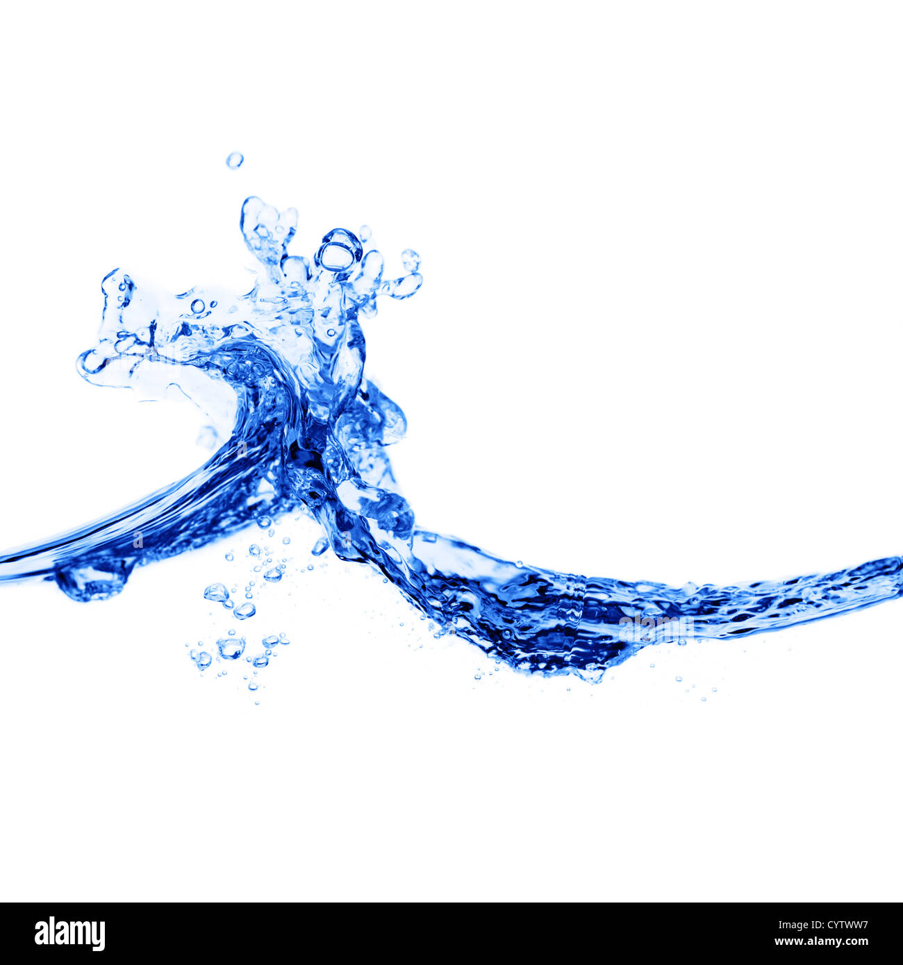 Crisp, clean, blue water photographed against a white background Stock ...