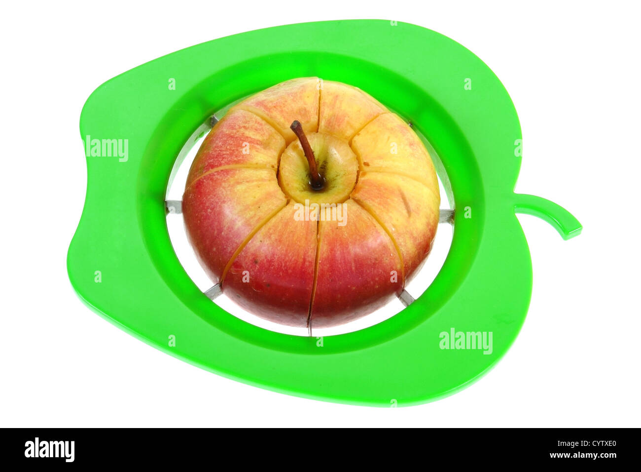 cut apple isolated on white background Stock Photo - Alamy