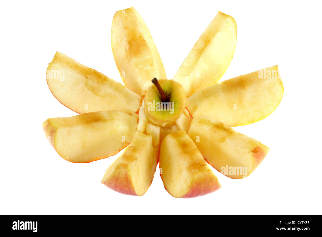 cut apple isolated on white background Stock Photo - Alamy