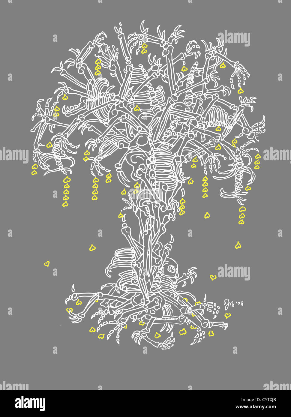 A tree made of bones Stock Photo - Alamy