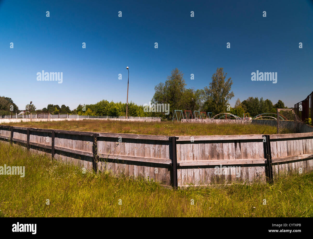 abandoned sports fields facilities play Stock Photo - Alamy
