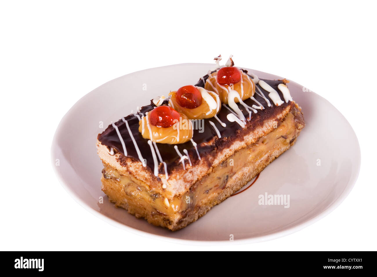 fancy cake isolated on white background(clipping path included Stock ...