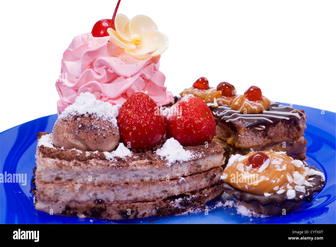 fancy cake isolated on white background(clipping path included Stock ...