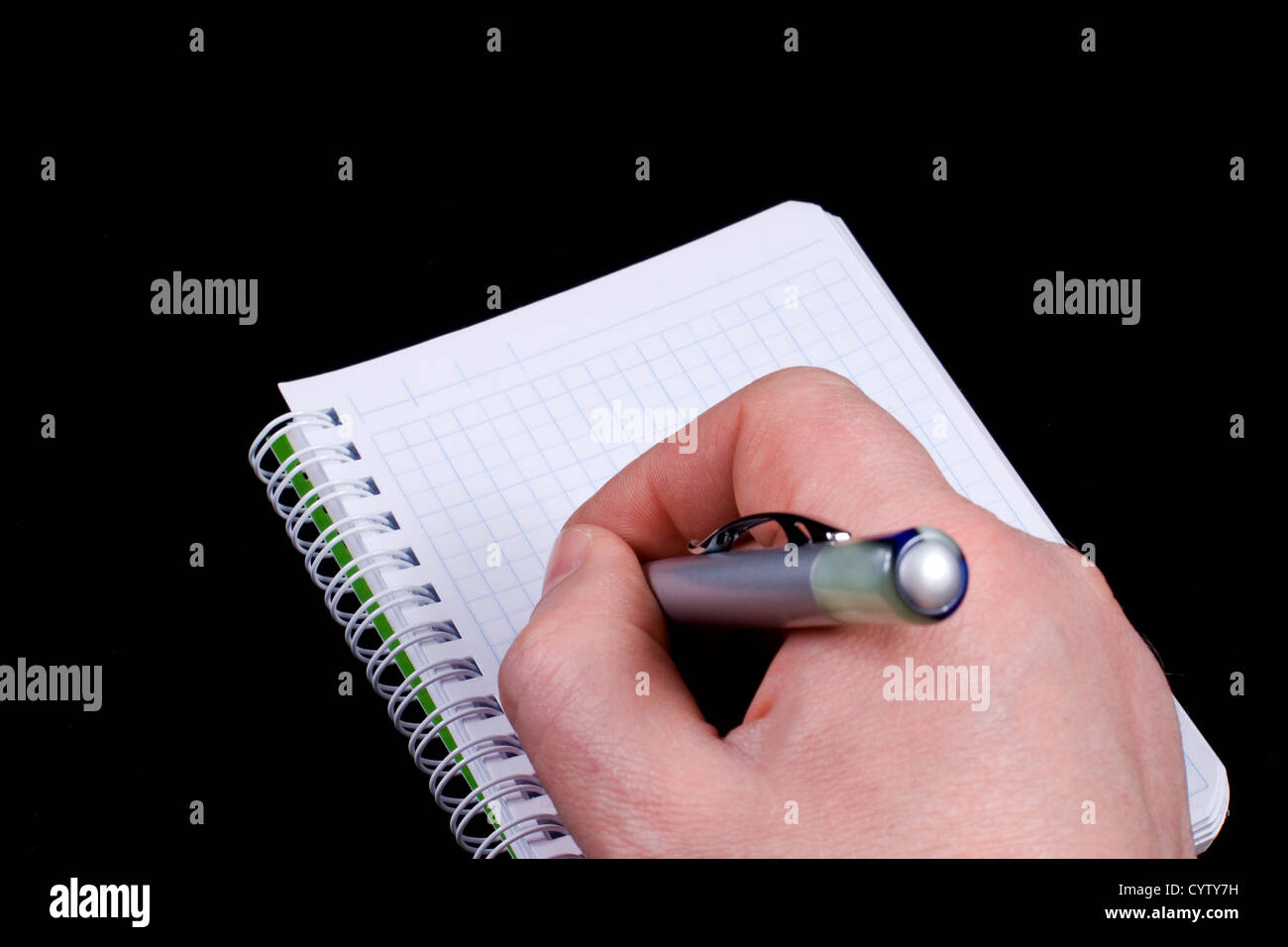 notebook on black background Stock Photo - Alamy