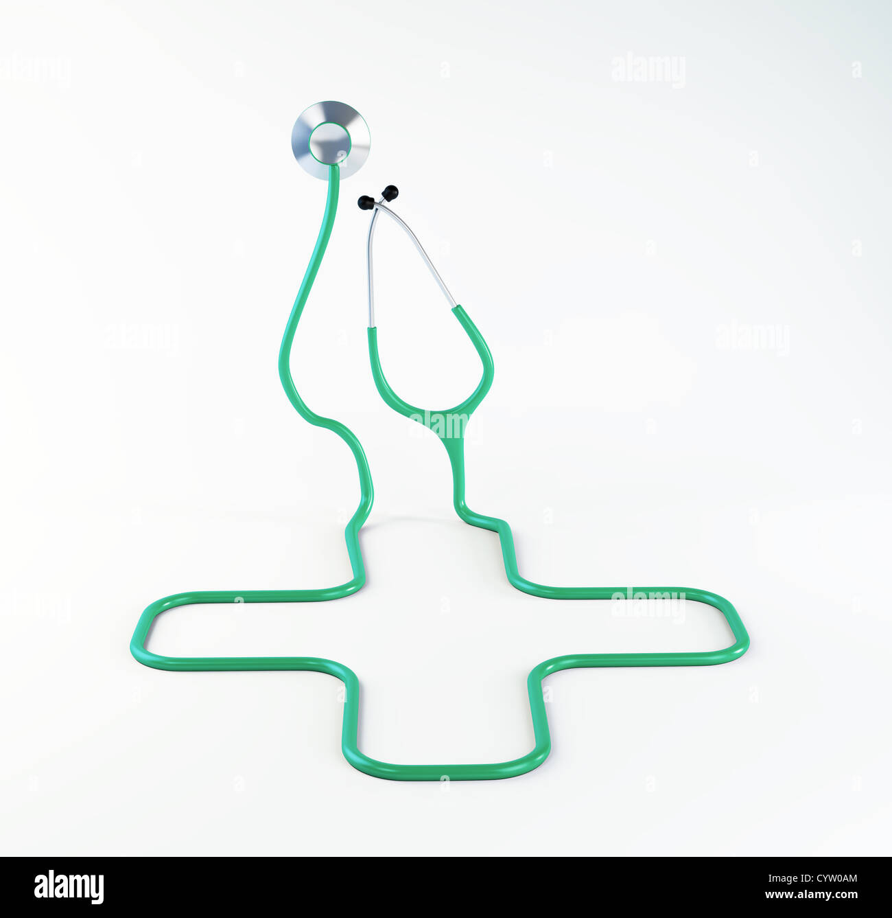 Stethoscope forming a cross shape - medical emergency background ...