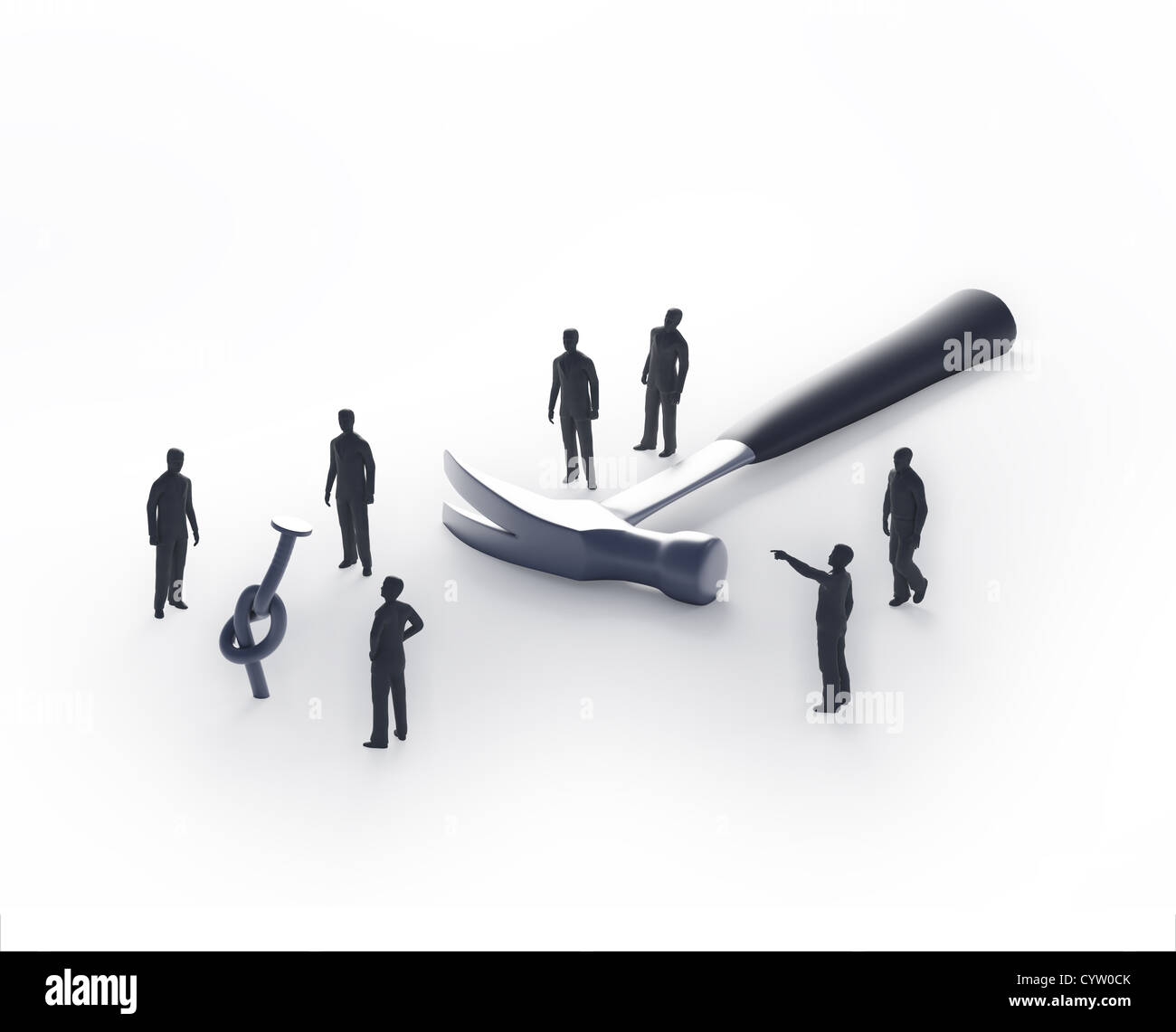 Problem solving together 3d Cut Out Stock Images & Pictures - Alamy