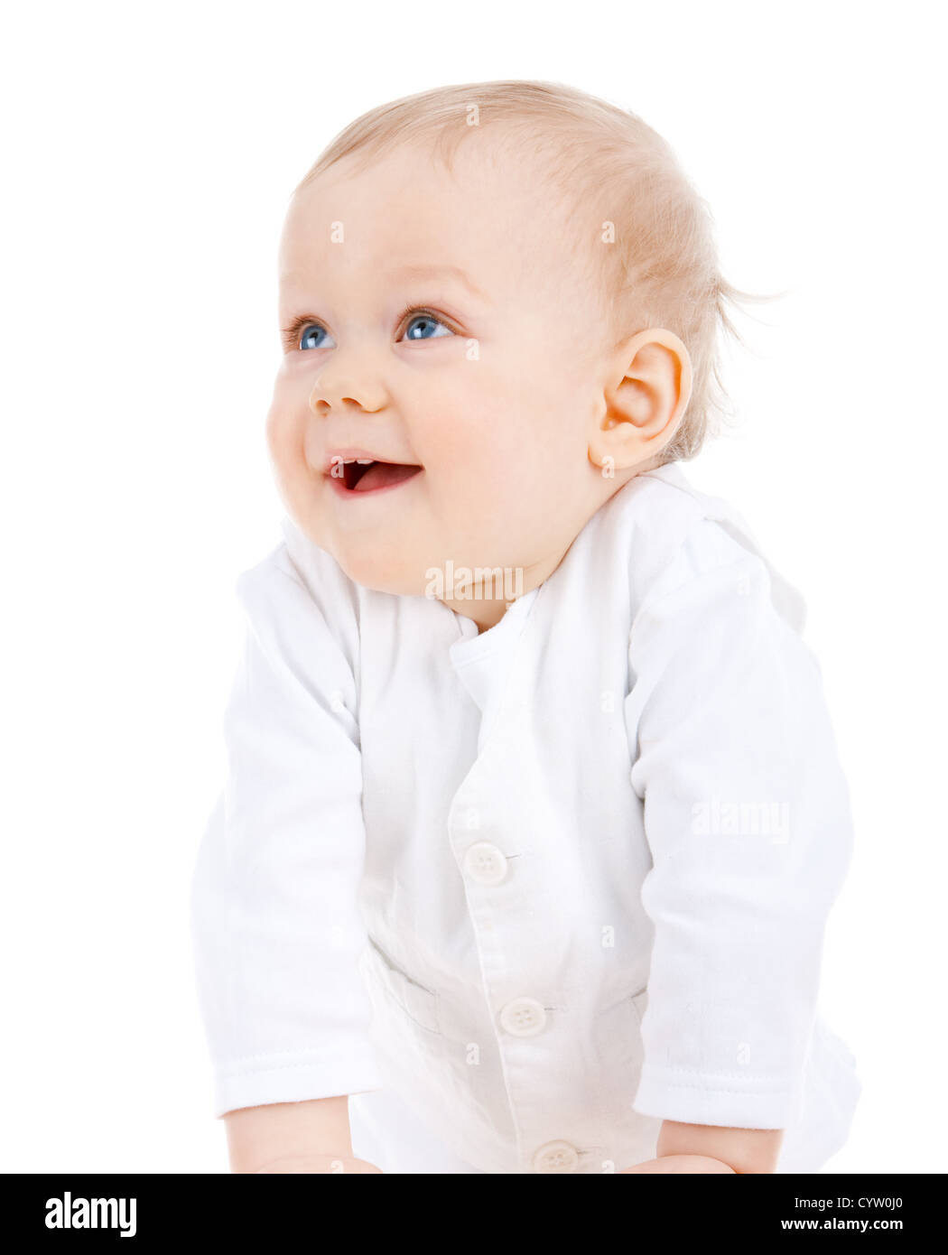 Portrait of a toddler on isolated white background Stock Photo - Alamy