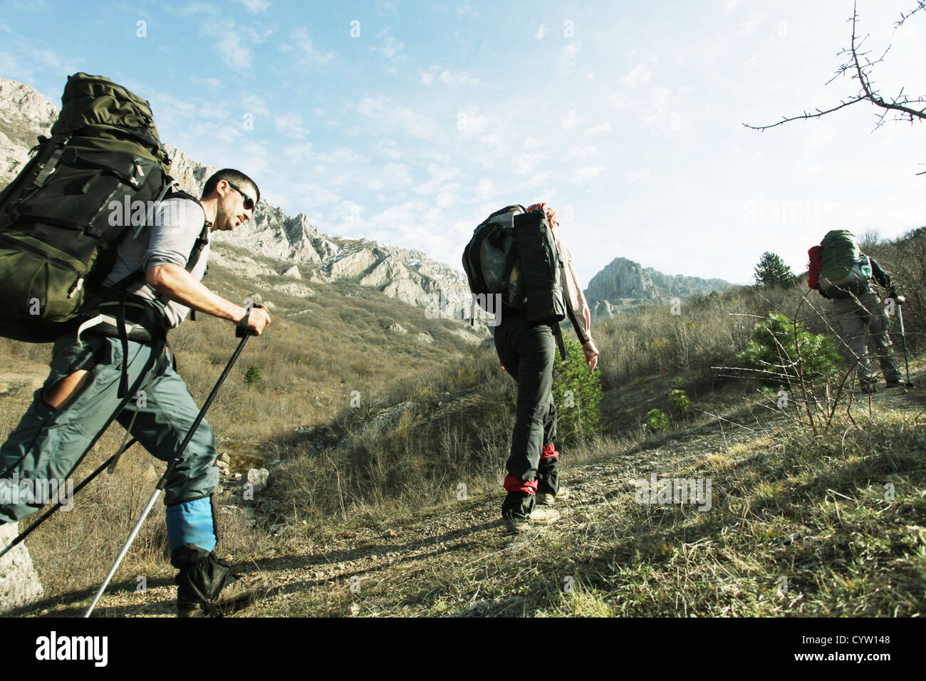 Group in hike Stock Photo - Alamy