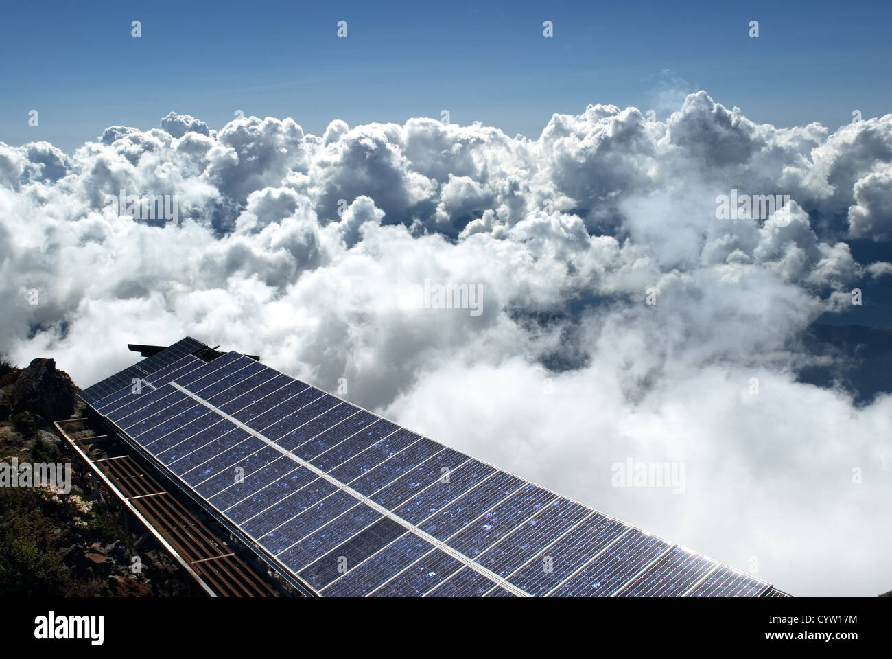 Here are the solar board - the natural power Stock Photo - Alamy