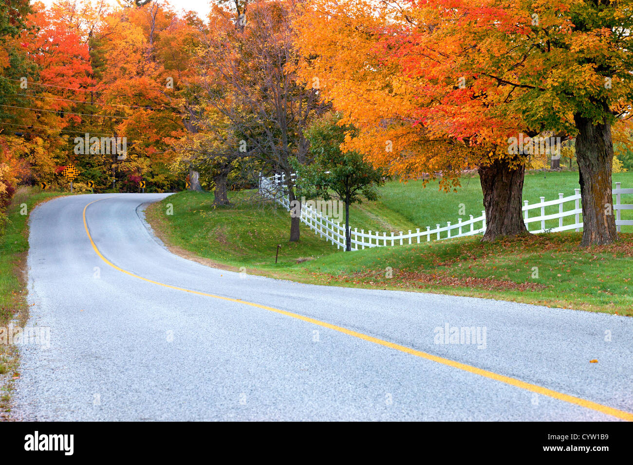 Canadian rural landscape in autumn colors Stock Photo - Alamy