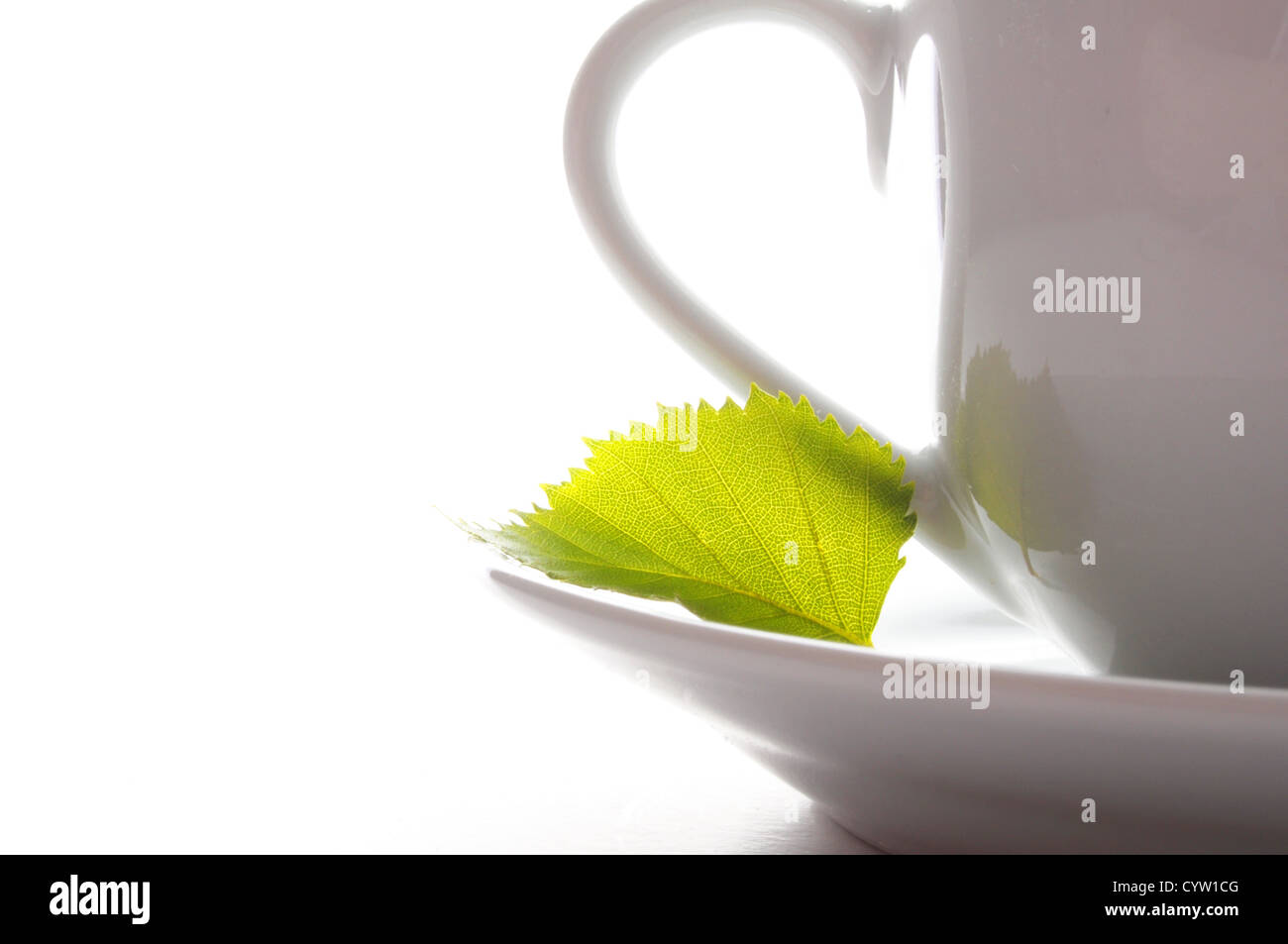cup and copyspace showing cafe tea or beverage concept Stock Photo - Alamy