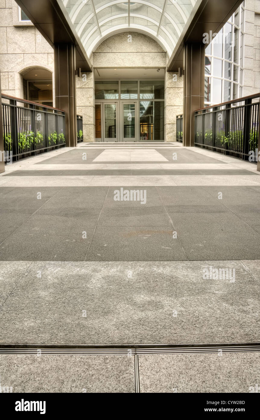 City corridor scenic with nobody walking and empty Stock Photo - Alamy