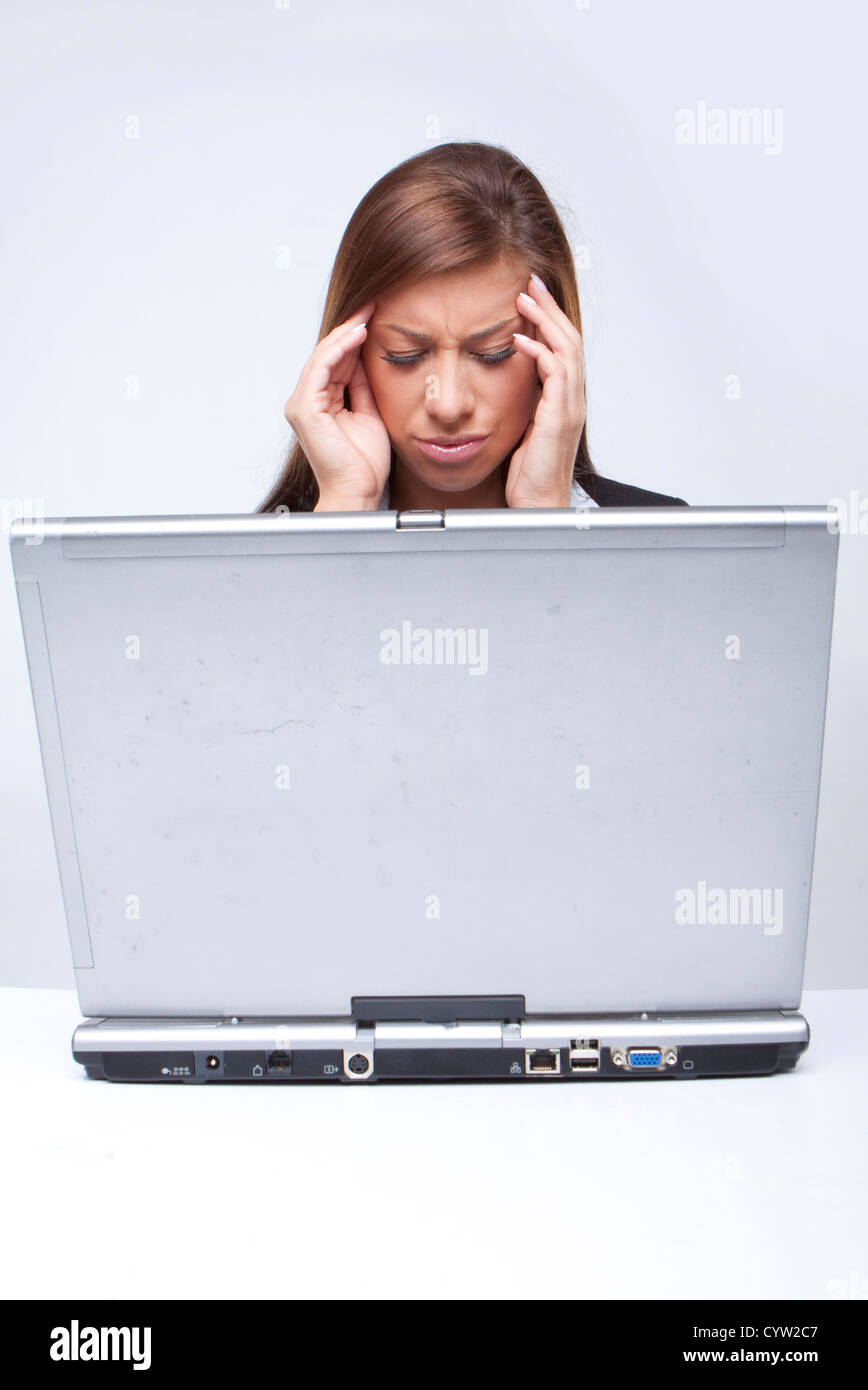 Angry sad bored businesswoman Stock Photo - Alamy