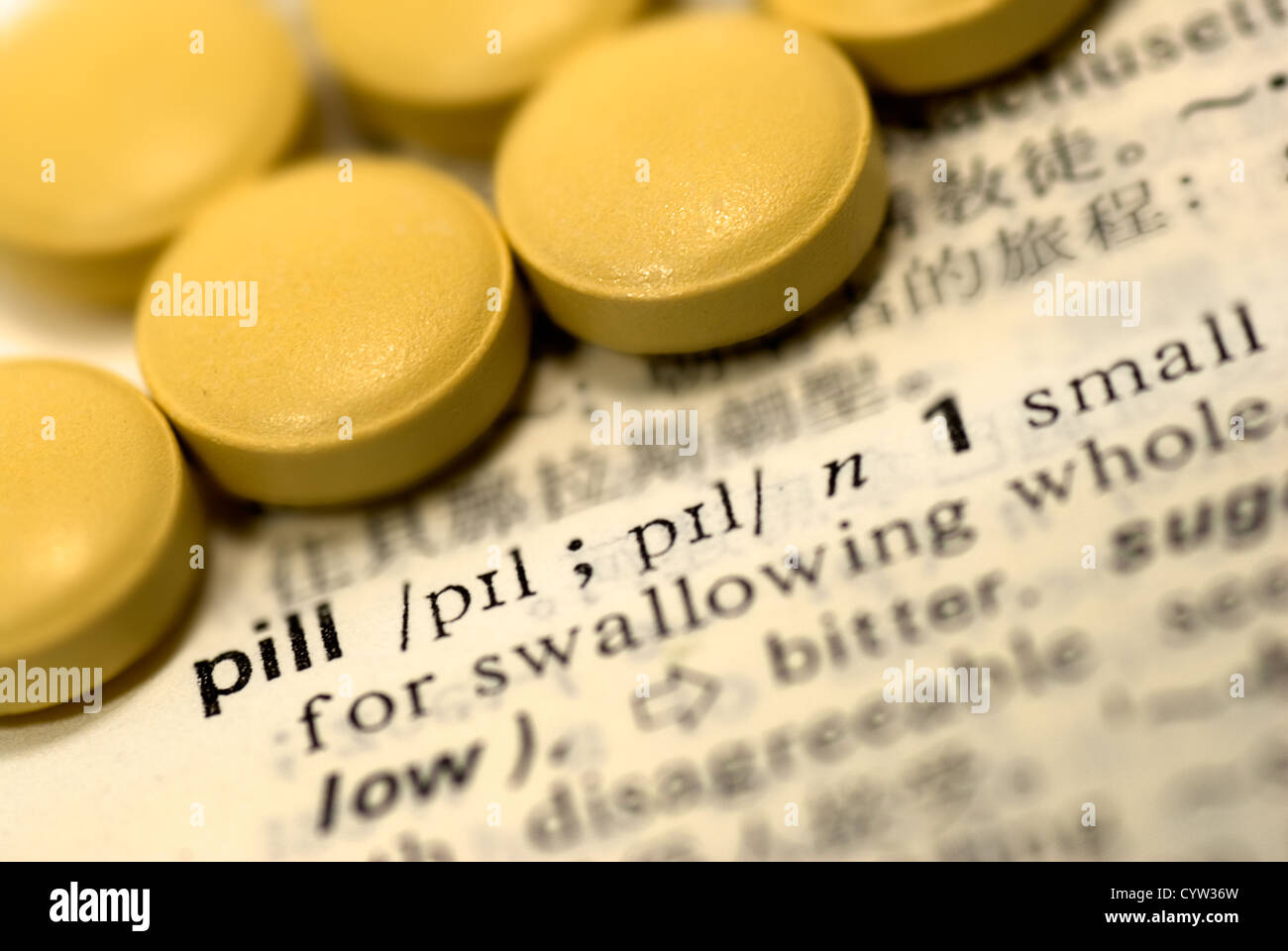Here are a lot of pills on the paper Stock Photo - Alamy
