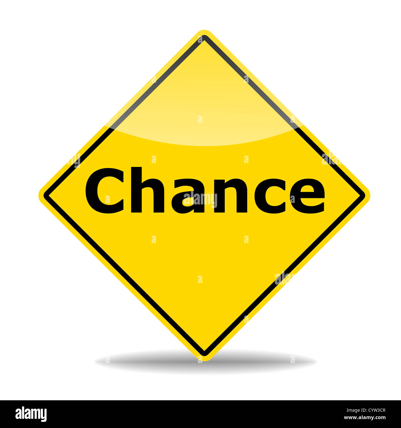 risk management concept with road sign isolated on white background ...