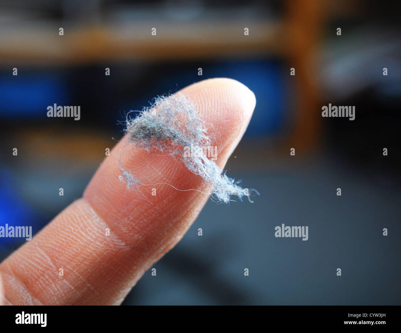 dust and finger showing cleaning concept with bokeh copyspace Stock ...